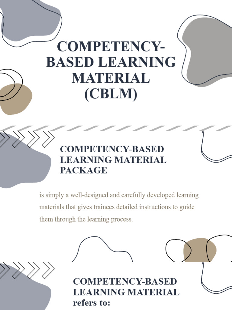 CBLM | PDF | Learning | Learning Styles