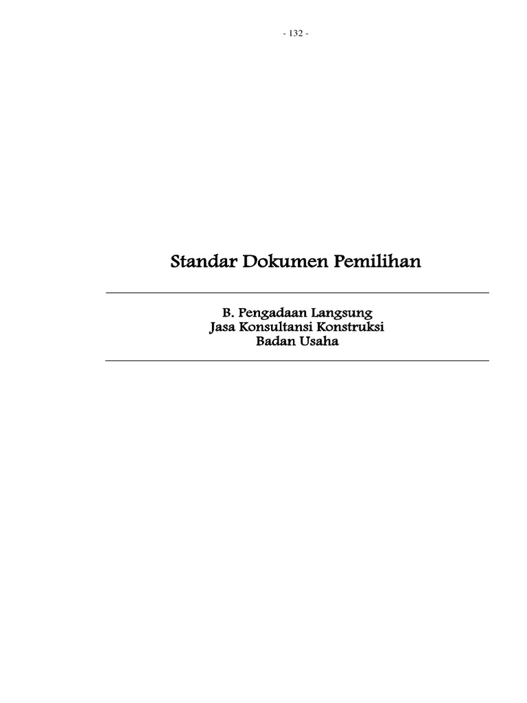 B. SDP Pengadaan Langsung JKK BUJK | PDF