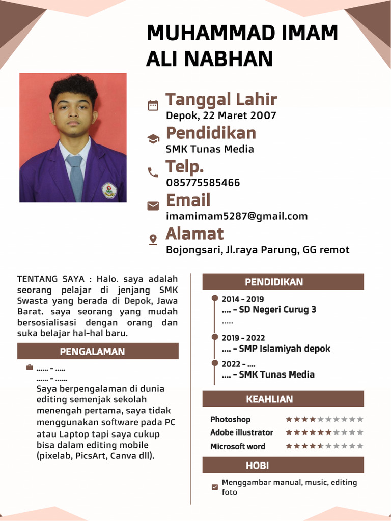 CV M Imam Ali Nabhan | PDF