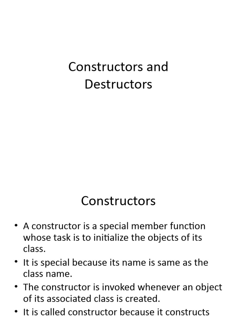 Constructors | PDF | Programming | Constructor (Object Oriented Programming)