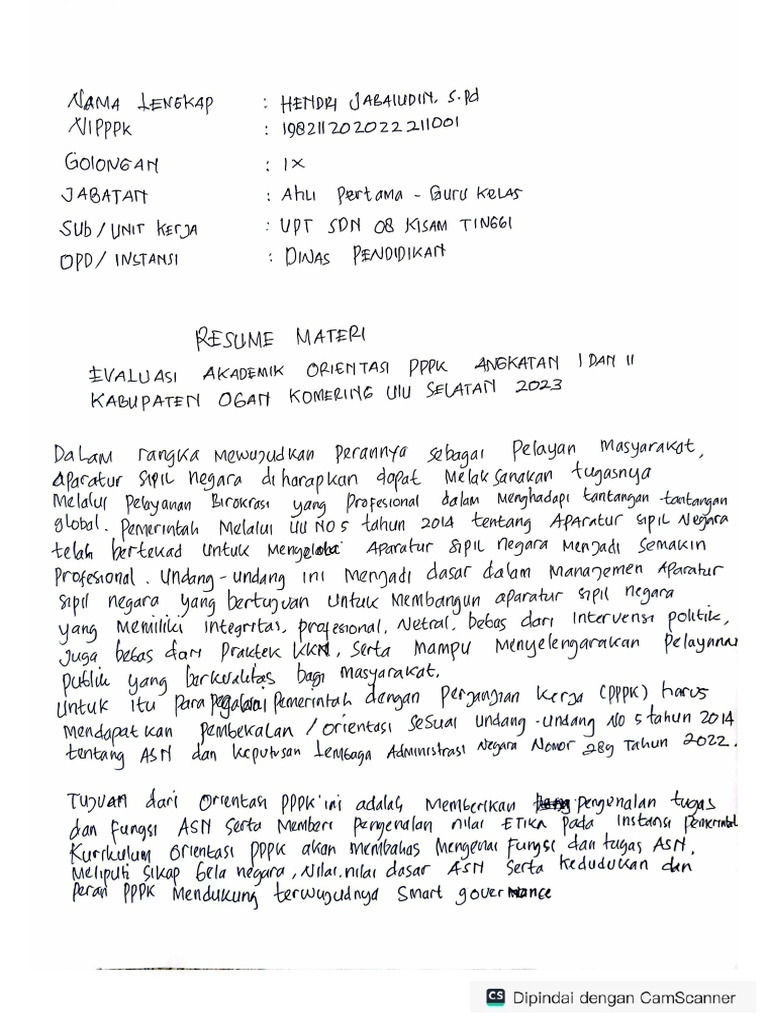 Resume Tugas Orientasi | PDF