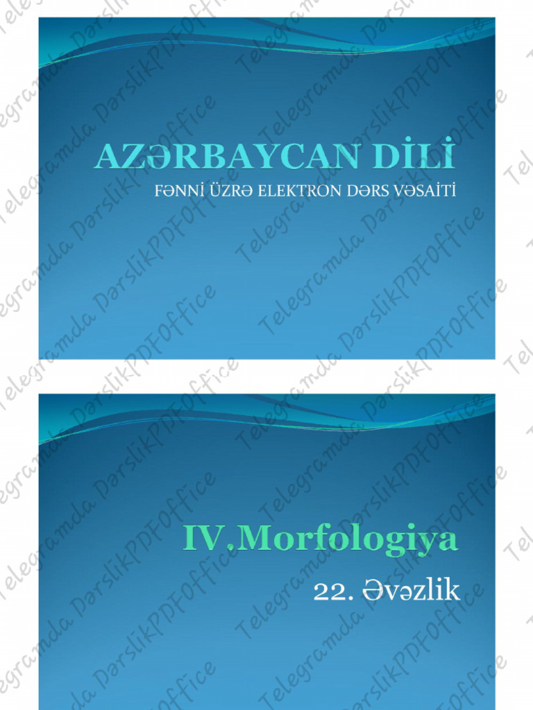 Derslikpdfoffice Evezlik Movzu Izahi Konspekt | PDF