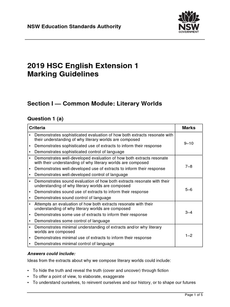 2019 HSC English Extension 1 MG | PDF | Understanding | Cognitive Science