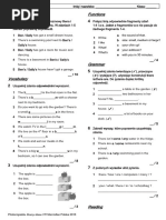 Klasa 5 Test Unit 1 | PDF