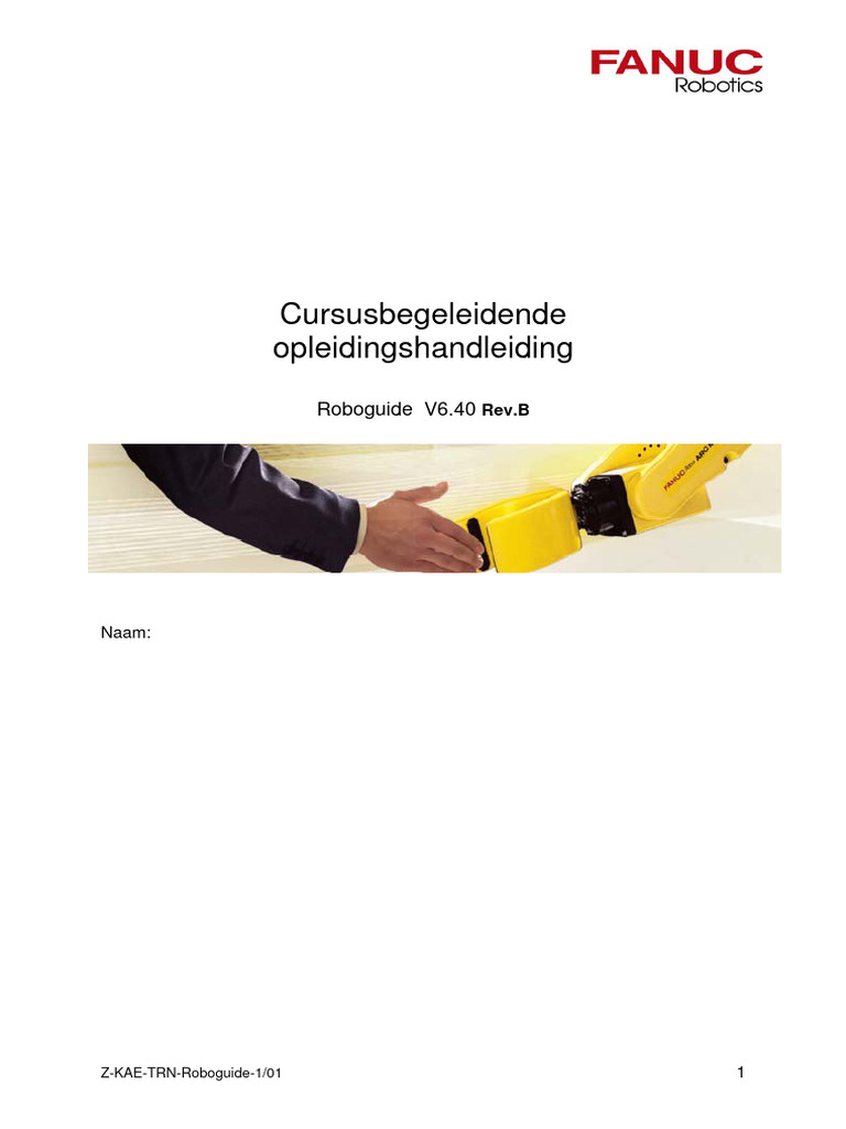 Roboguide Training Manual (FRDE) (Z KAE TRN Roboguide 1 01 NL) | PDF