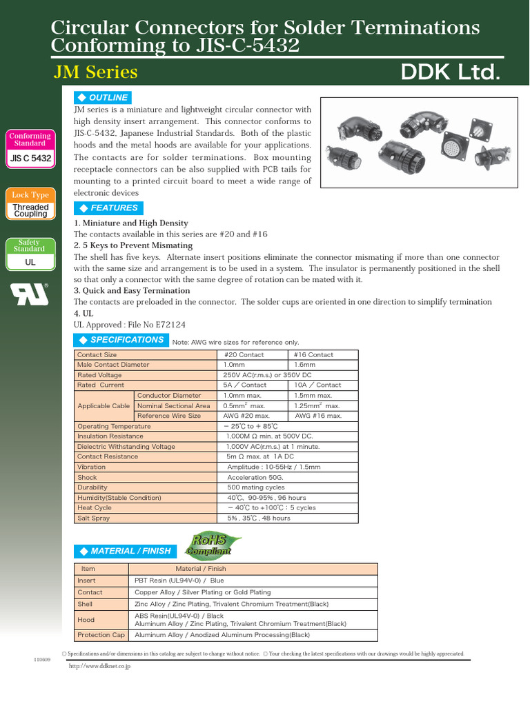 EE Connectors DDK (JM Series) | PDF | Electrical Connector | Ac Power ...
