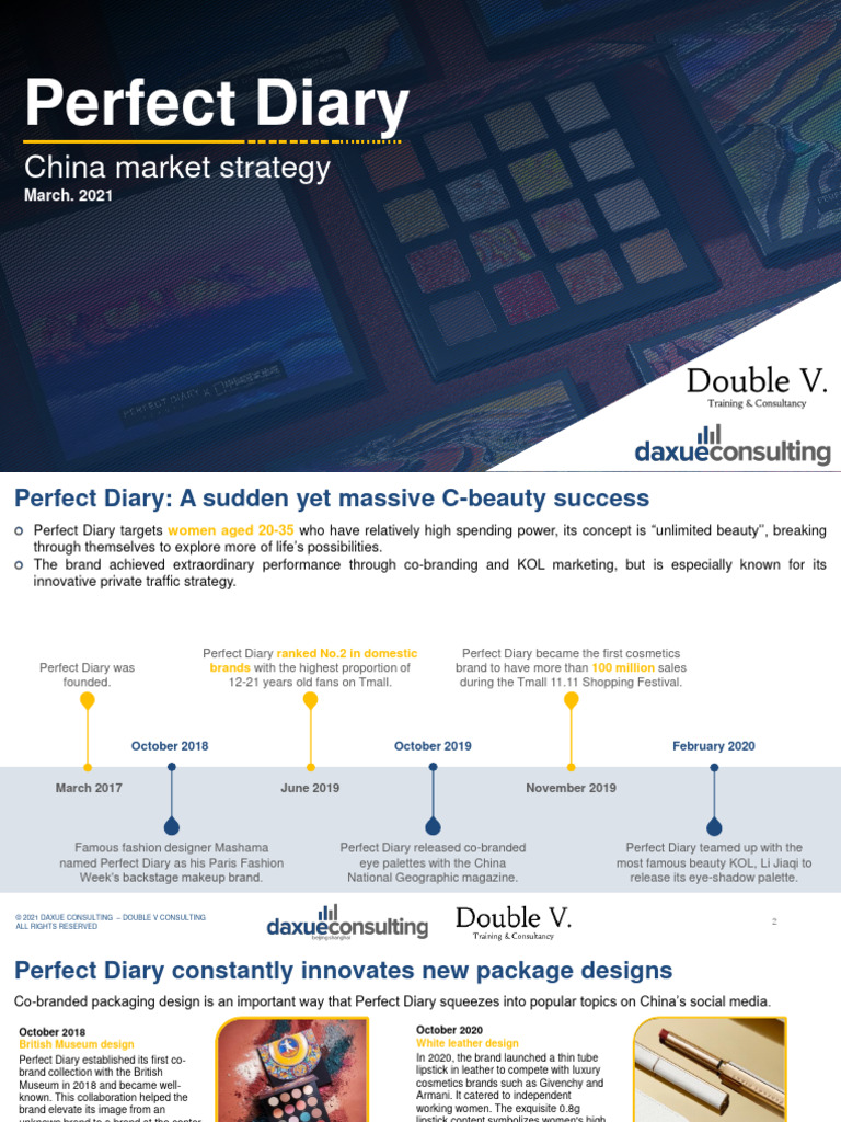 Perfect Diary China Market Strategy Report by Daxue Consulting 1 | PDF ...