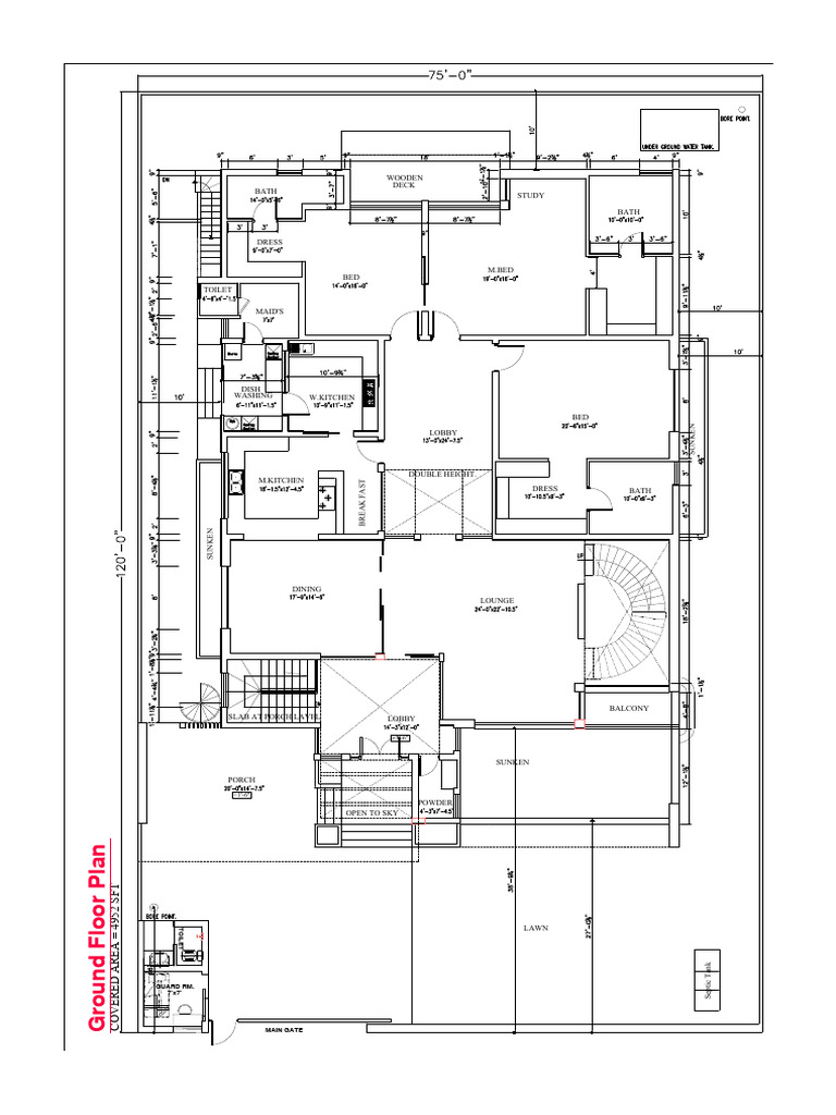 Ground Floor Plan | PDF | Buildings And Structures