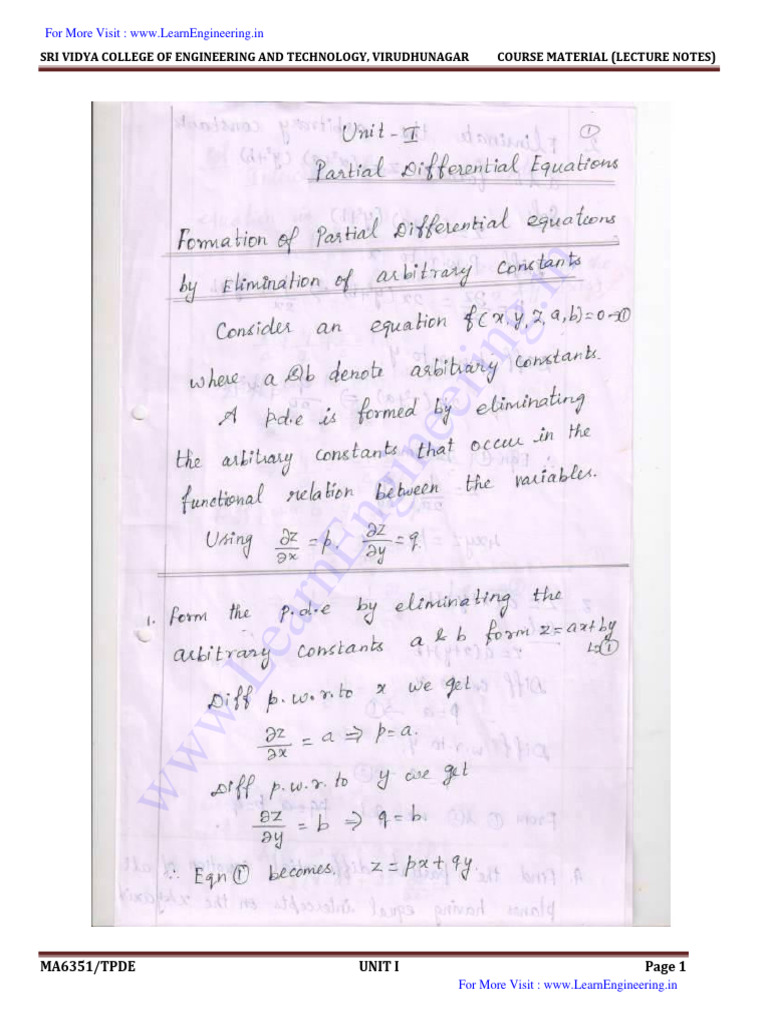MA8353 Transforms and Partial Differential Equations 03 - by LearnEngineering - in | PDF ...