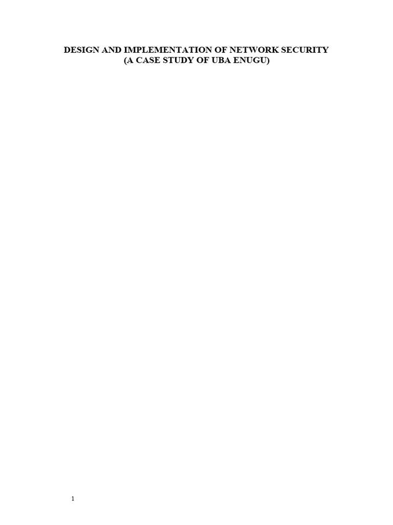 Design and Implementation of Network Security | PDF | Computer Access ...