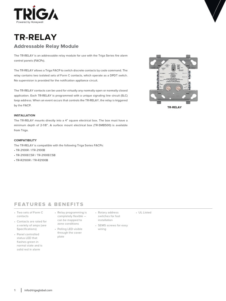 Output-Control - Relay Module-TR-RELAY-Triga-UL-FM | PDF | Electrical ...