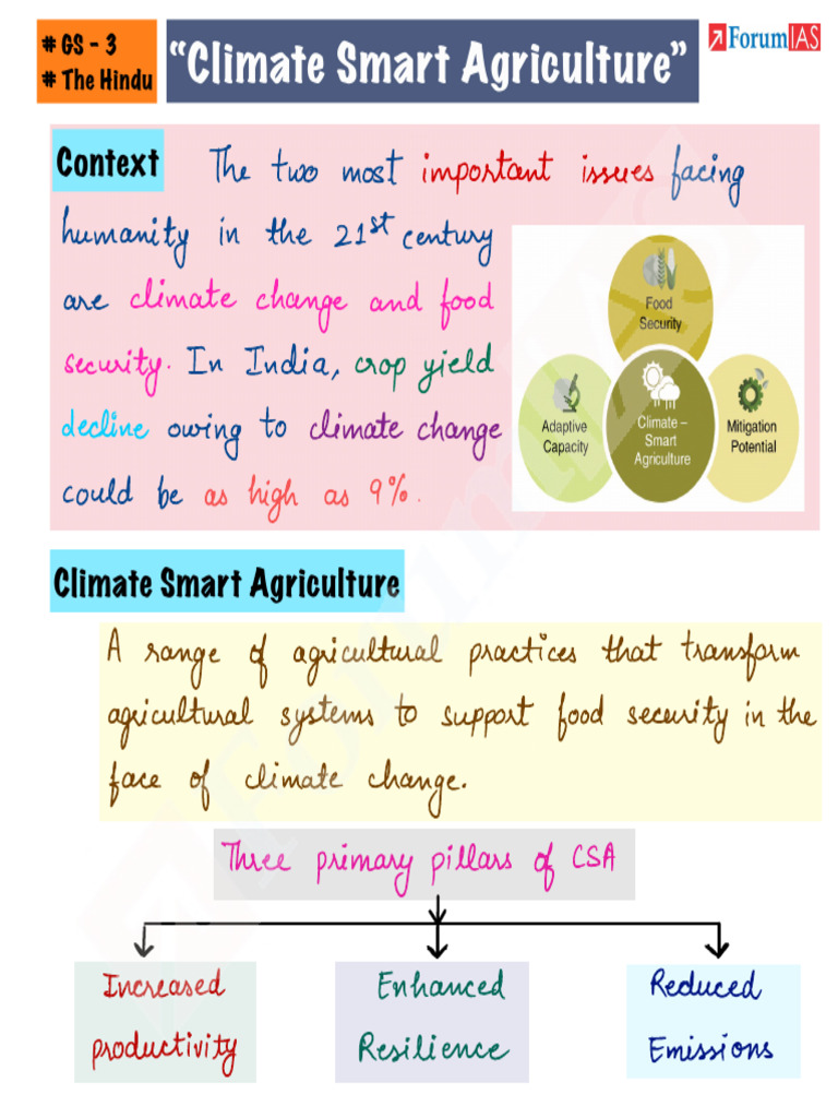 Climate Smart Agriculture | PDF | Agriculture | Food Security
