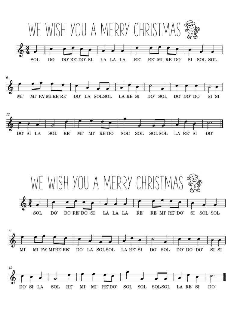 We Wish You a Merry Christmas Lyrics | PDF