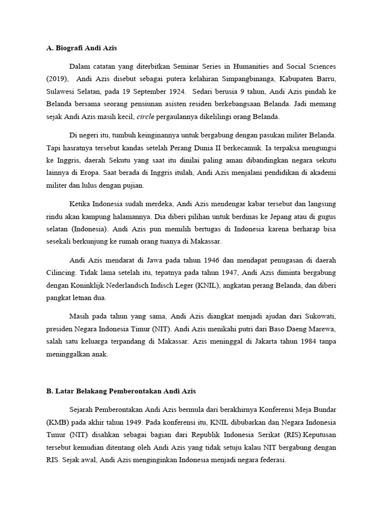 SEJNAS Andi Aziz | PDF