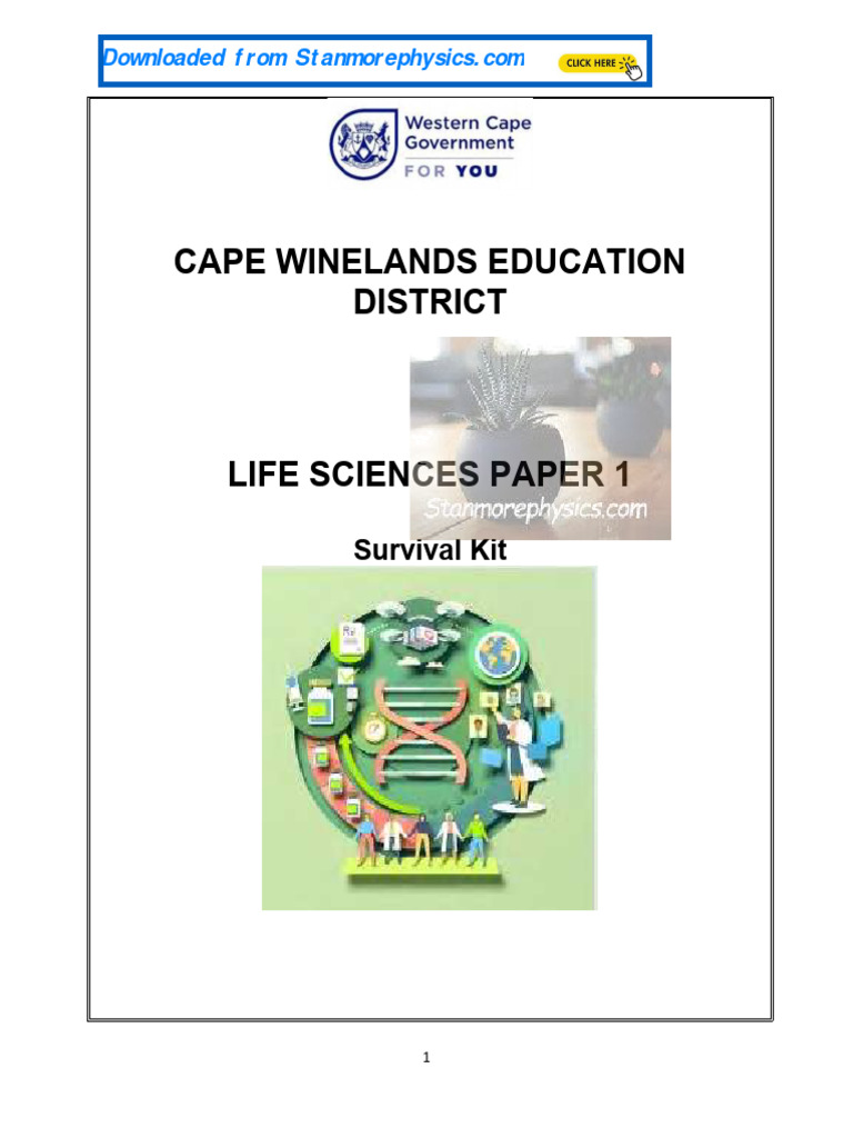 Life Sciences Grade 12 Survival Kit Paper 1 | PDF | Menstrual Cycle | Ear