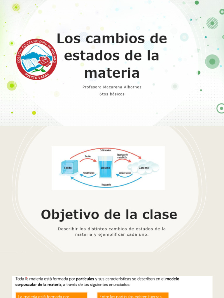 Cambios de Estados de La Materia 6tos Basicos | PDF | Celsius | Temperatura