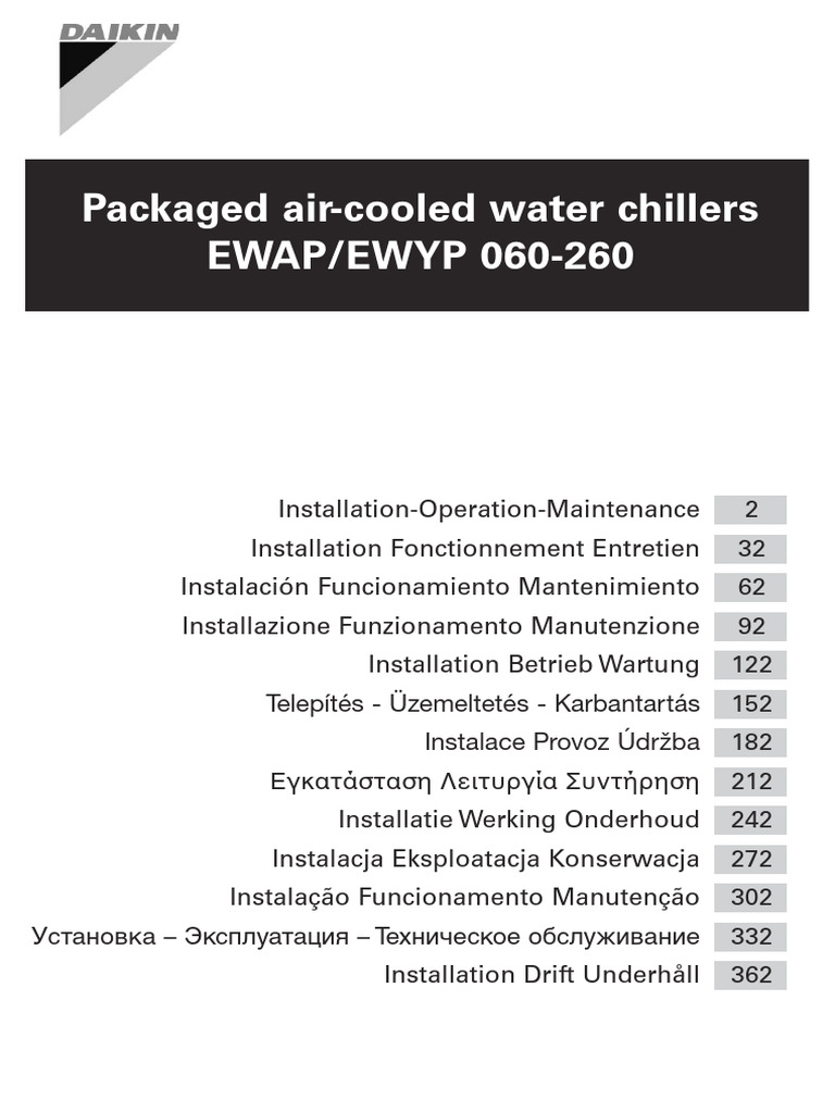Daikin EWAP Series | PDF | Electric Motor | Length