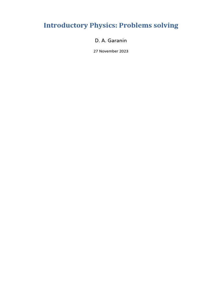 Introductory Physics-Problem Solving | PDF | Acceleration | Euclidean Vector