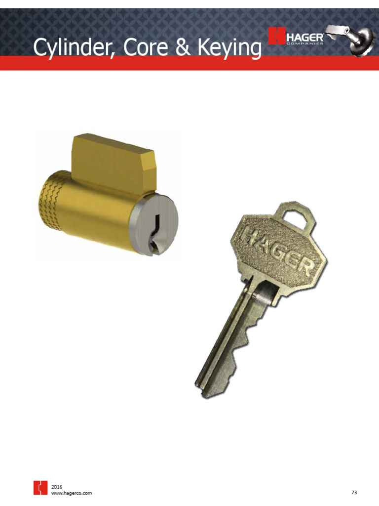 2016 Hager Catalog Cylinder-Core-Keying | PDF | Security Engineering ...