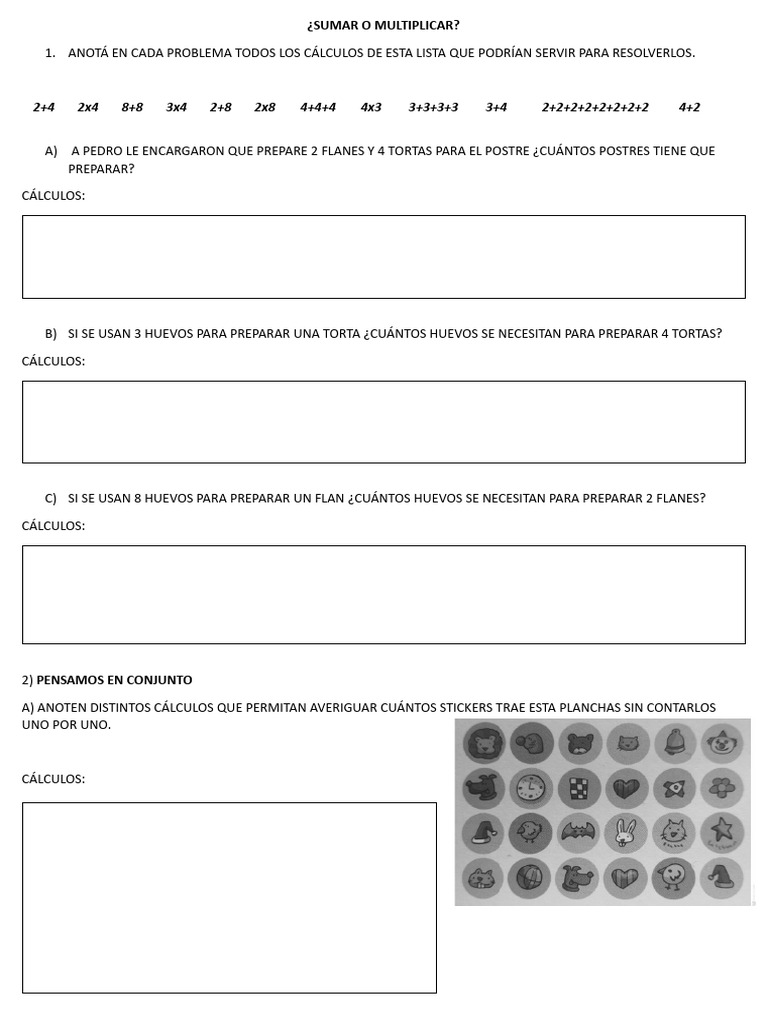 Sumar o Multiplicar | PDF