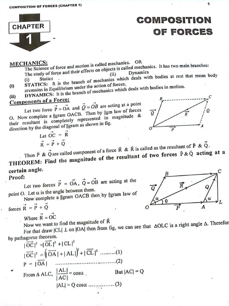 Chapter 1 Mechanics | PDF