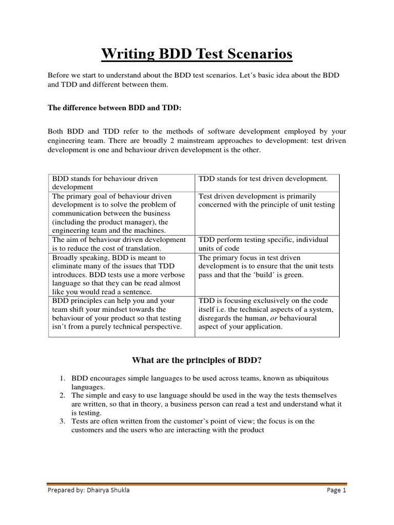How To Write BDD Test Scenarios | PDF | Computing | Software Engineering