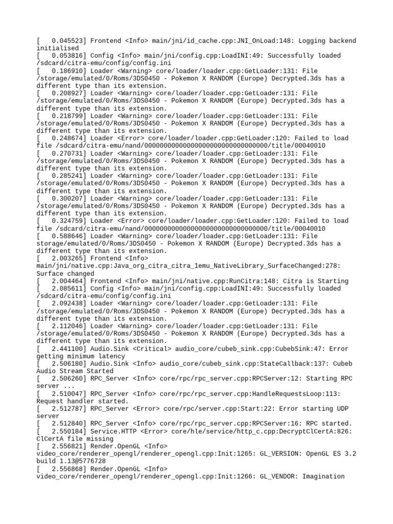 Citra Log | PDF | Computing | Computer Programming