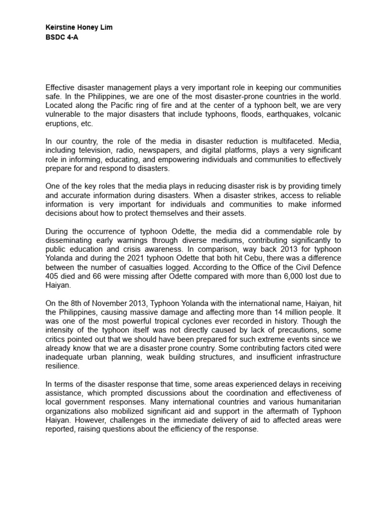 Argumentative Essay | PDF | Natural Disasters | Tropical Cyclones