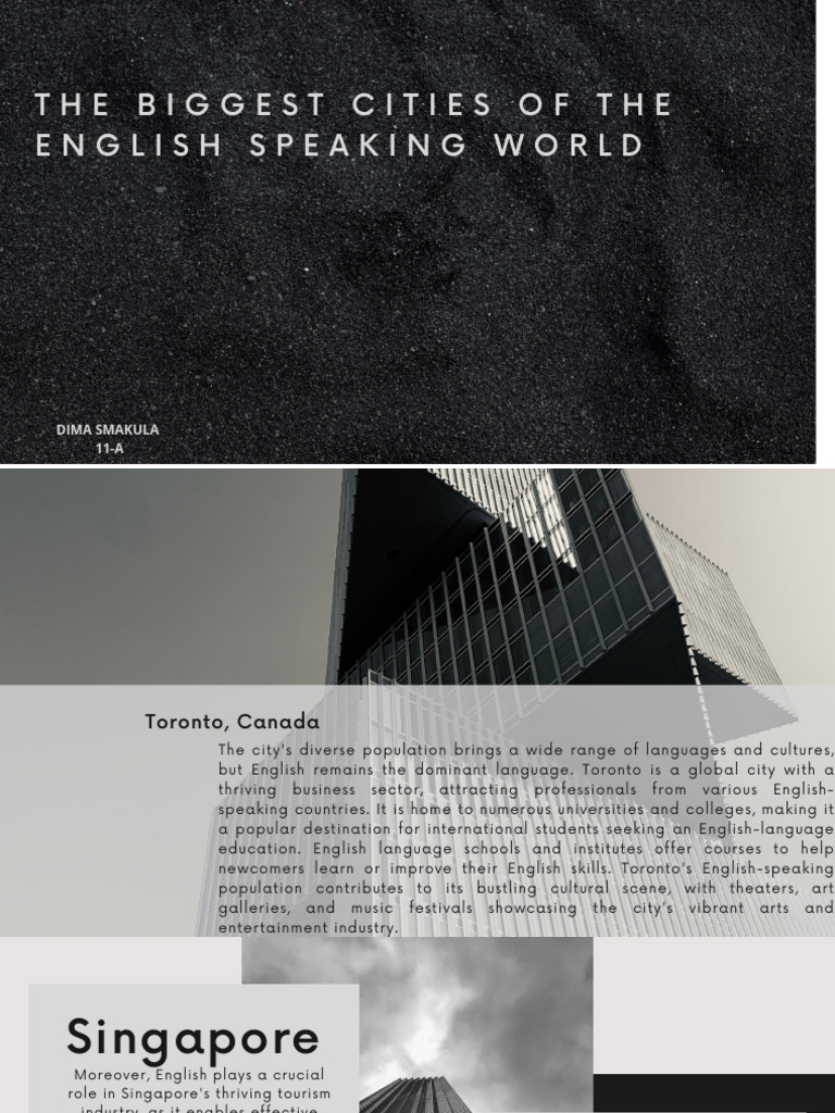 The Biggest Cities of The English Speaking World | PDF ...