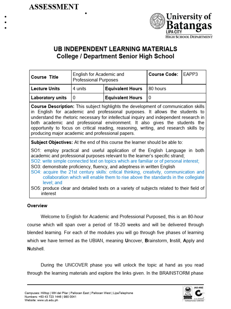 Eapp Ilm Part 1 | PDF | Citation | Essays