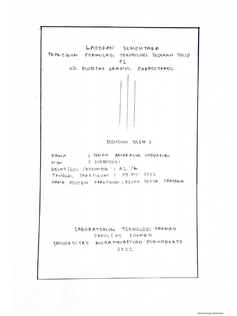 Lapsem P1 - 2008010031 - Sekar Amaralya Widyapuri | PDF