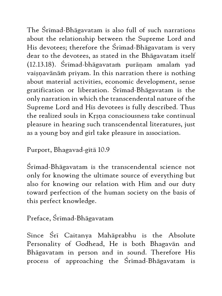 Çrémad Bhägavatam Is | PDF | Bhagavata Purana | Transcendence (Religion)
