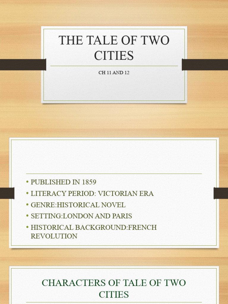 "Tale of Two Cities: Chapters 11-12 Summary" | PDF | A Tale Of Two ...