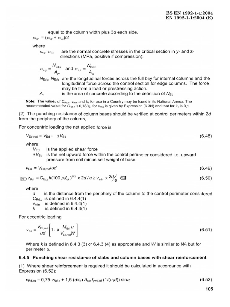 EC2 Punching Shear Reinf | PDF | Continuum Mechanics | Physical Sciences
