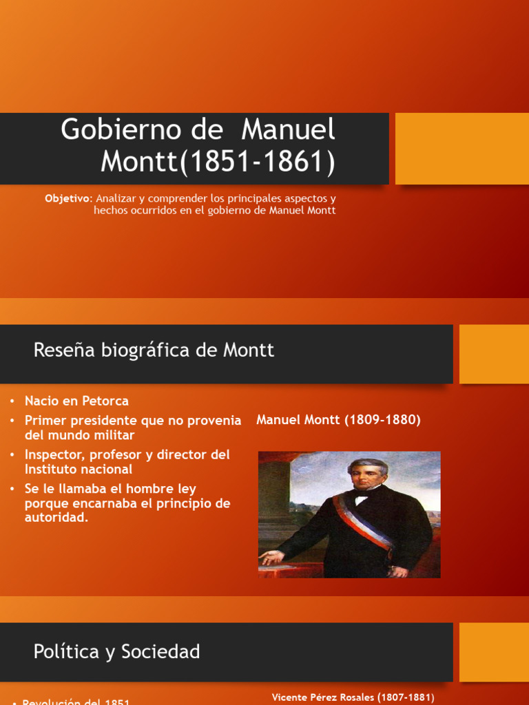 Gobierno de Manuel Montt: 1851-1861 | PDF