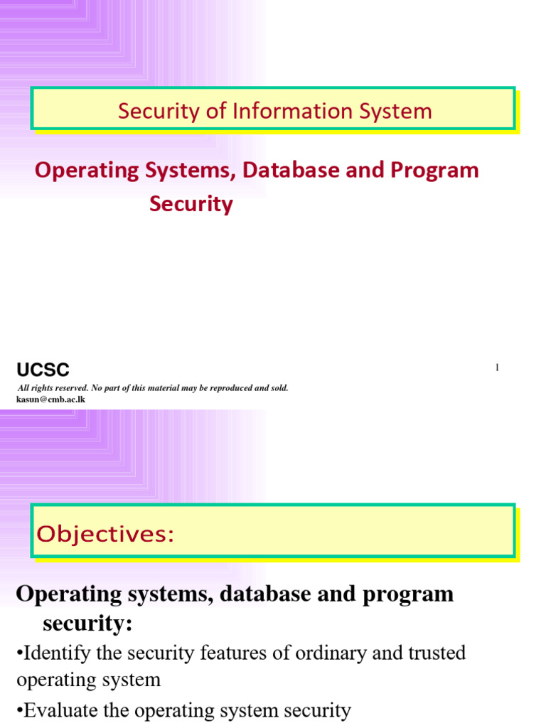 Operating System Security Overview | PDF | Computer Virus | Operating ...