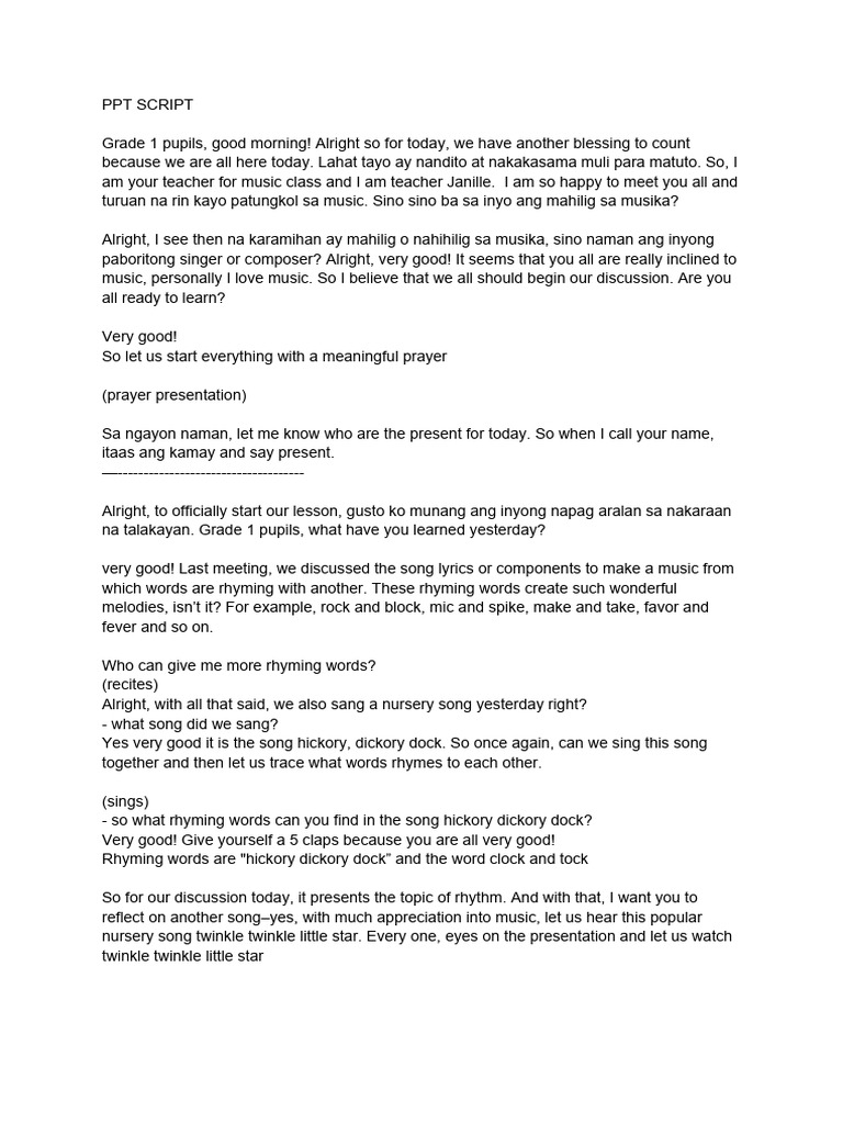 Script-Music g1 | PDF | Rhythm | Qualia