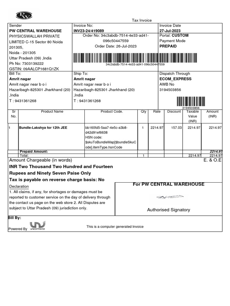 Invoice | PDF | Government | Public Finance