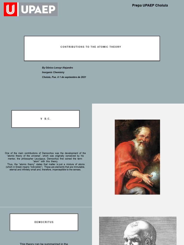 Contributions To The Atomic Theory | PDF | Electron | Atomic Nucleus