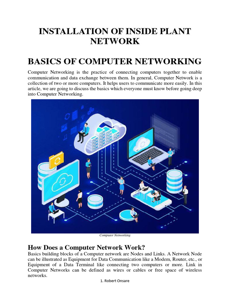 Installation of Inside Plant Network Intro Notes | PDF | Network ...