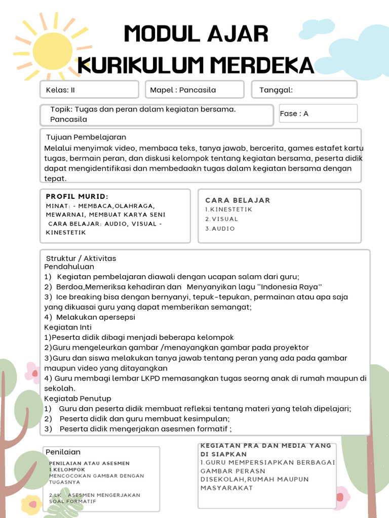 Modul Ajar Kelas 2 PPKN Dan Matematika | PDF