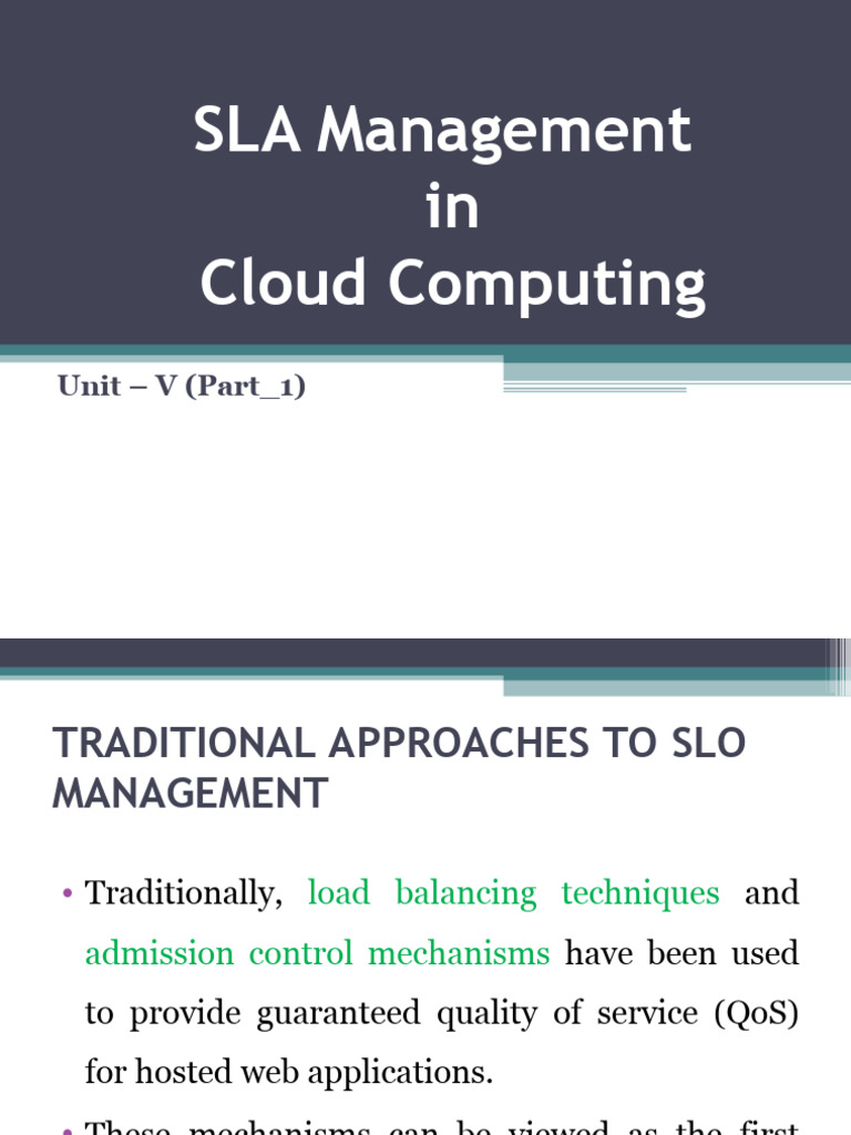 CC Unit 5 | PDF | Service Level Agreement | Networking