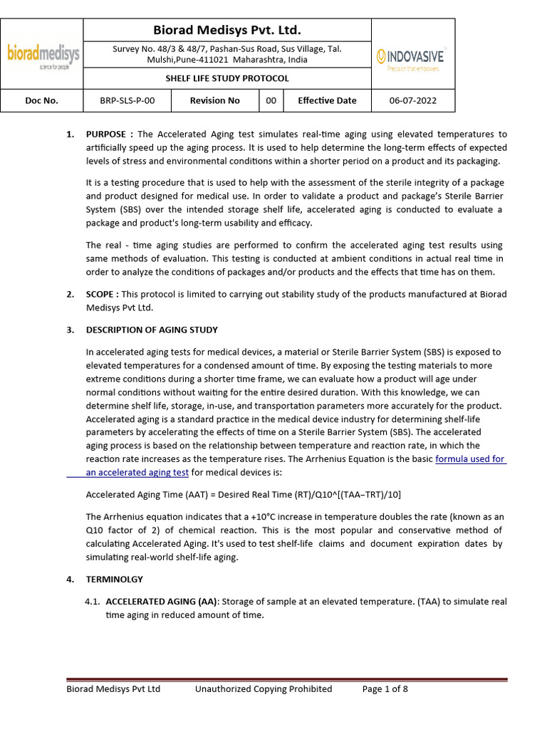 Stability Study Protocol | PDF | Shelf Life | Physical Sciences