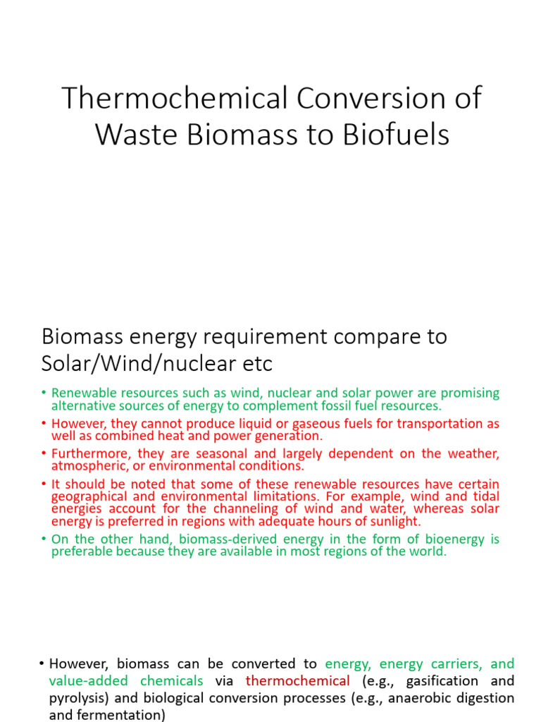 6-Thermochemical Processes - Chapter 6 | PDF | Biofuel | Gasification