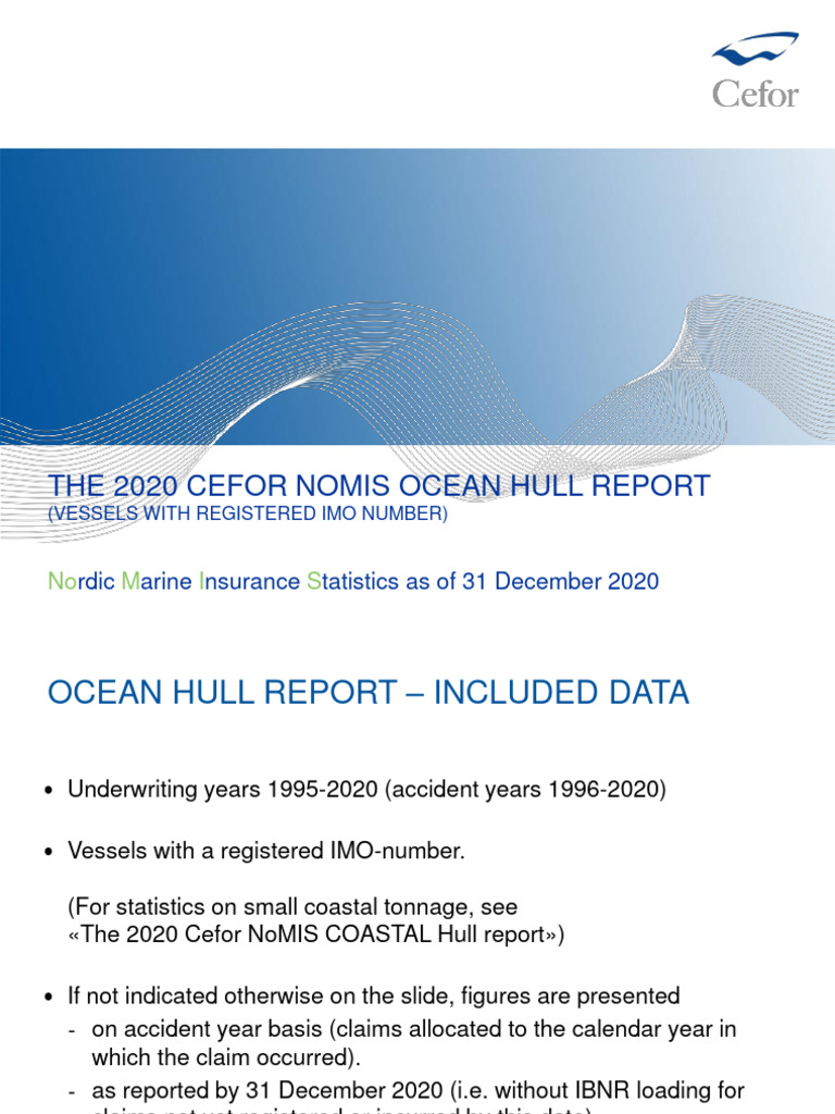 Cefor Ocean Hull Report 2020 Insights | PDF | Insurance | Underwriting
