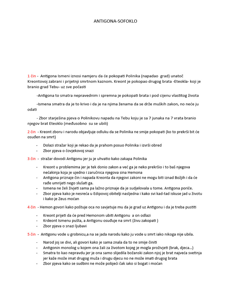 Antigona Sofoklo | PDF