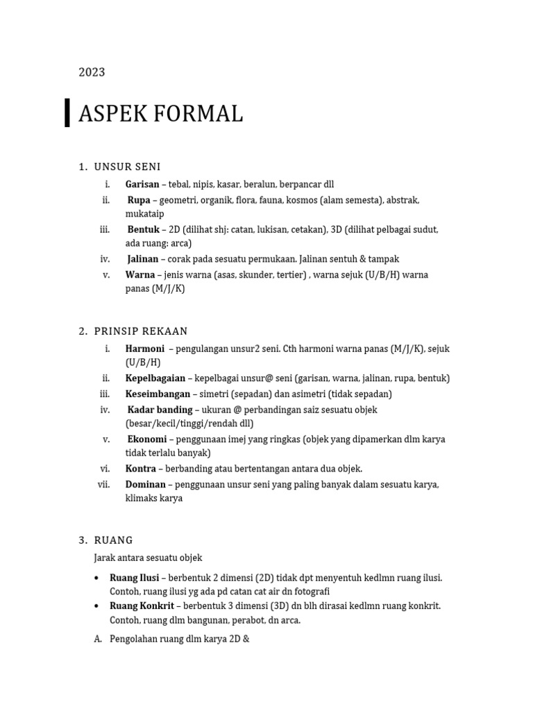 Aspek Formal | PDF