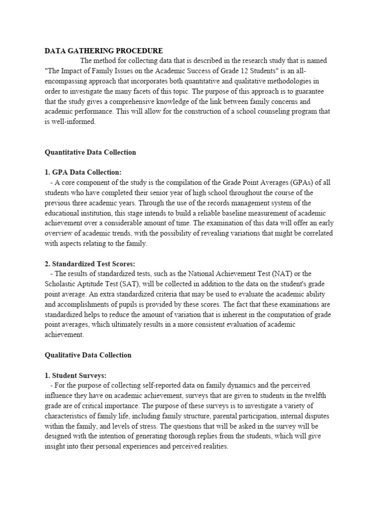 Data Gathering Procedure | Download Free PDF | Quantitative Research ...