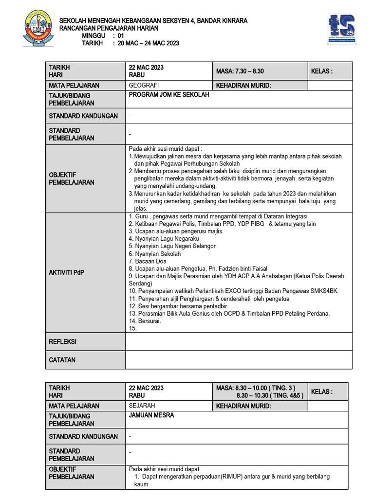 Contoh ERPH Minggu 1 | PDF