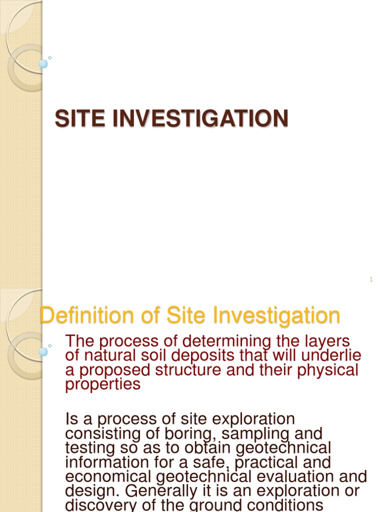 Site Investigation | Geotechnical Engineering | Natural Materials
